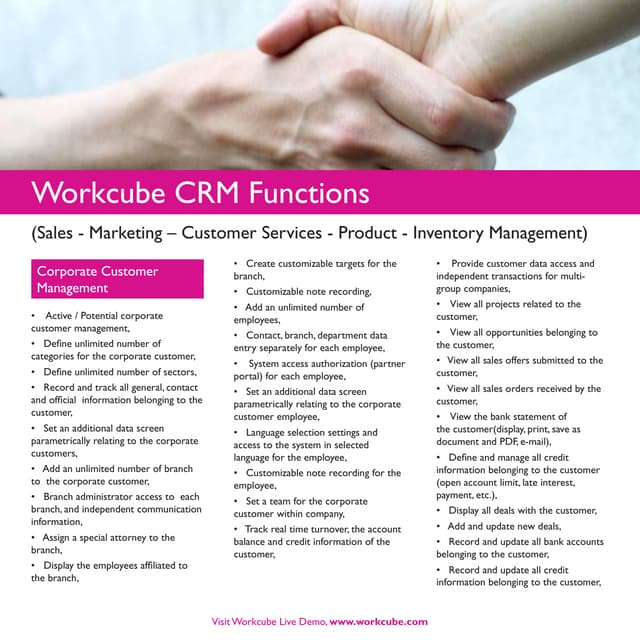 Workcube ERP CRM Functions | PDF