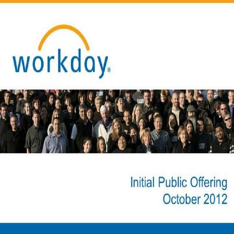 Workday ipo roadshow investor presentation - oct 2012 | PDF