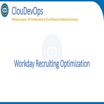 Workday Recruiting Optimization | PDF | Cloud Computing | Internet