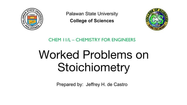 Stoichiometry | PPTX