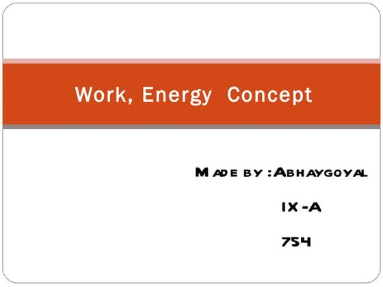Work energy theorem ppt | PDF