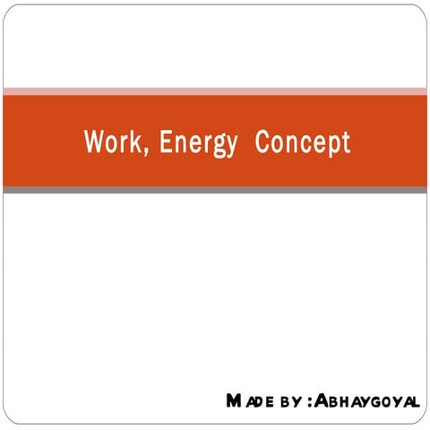 Work, energy, and power | PPT