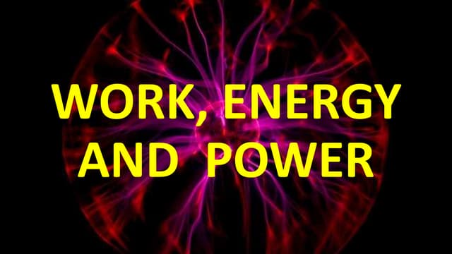 Ppt on work energy and power class xi science | PPT