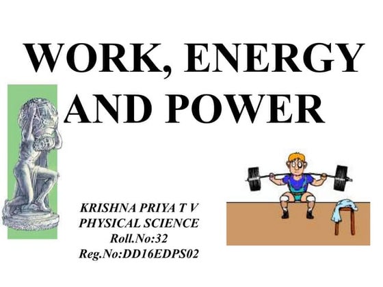 Work, Energy and Power | PPT
