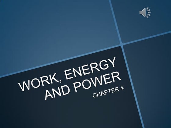 Work, power and energy | PPTX | Physics | Science