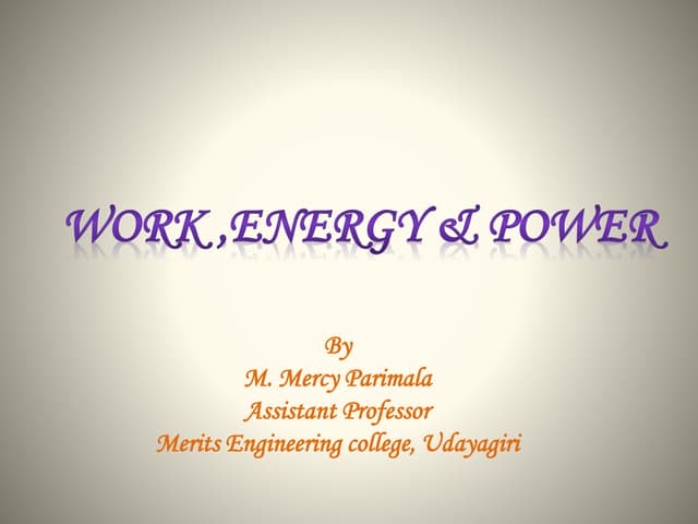 work and energy class 9 physics | PPT