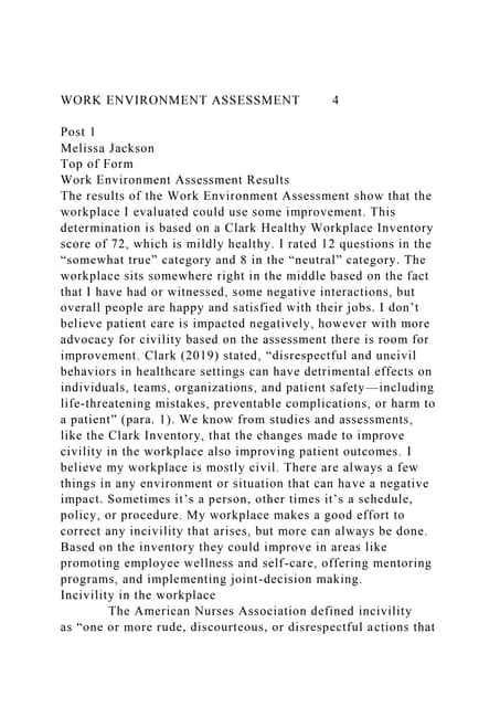 Review the Resources and examine the Clark Healthy Workplace I.docx