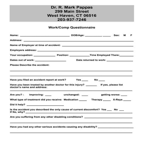 Worker comp form_new | PDF