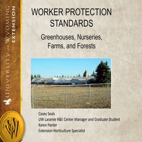 Worker Protection Standards Basics 2014 | PPTX