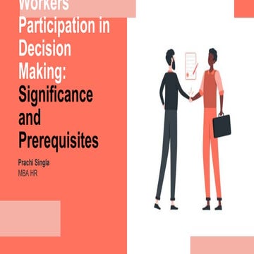 Workers Participation in Decision Making - Significance and ...