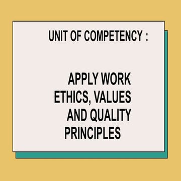WORK OF ETHICS LESSON IN PROFESSIONALISM | PPT