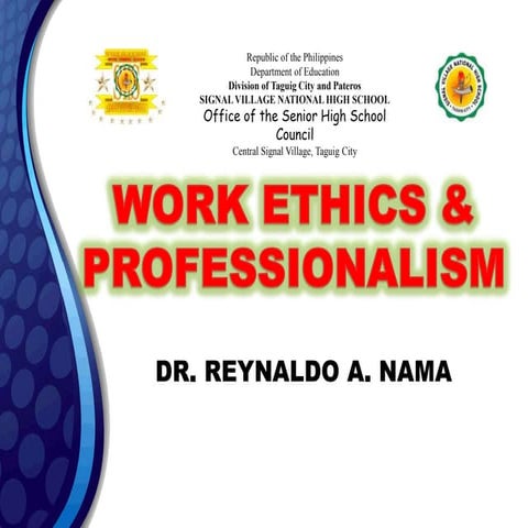 Work ethics and professionalism | PPTX