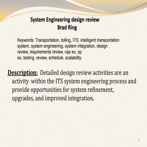 system engineering design review | PPTX