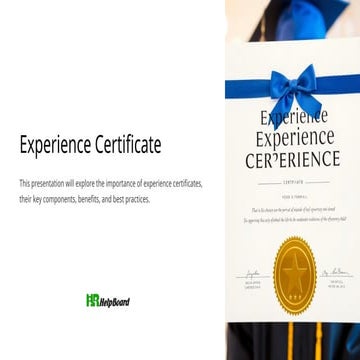 Work Experience Letter Format, Experience Certificate | PPTX