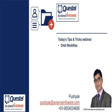 Questel Orbit Tips & Tricks webinar - Orbit Workfiles | PDF