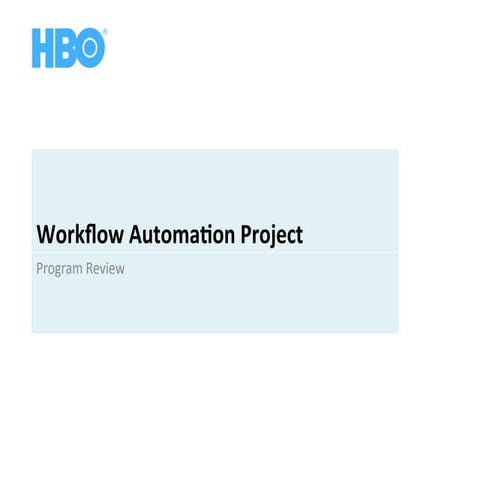 Workflow Automation Program Review | PPT