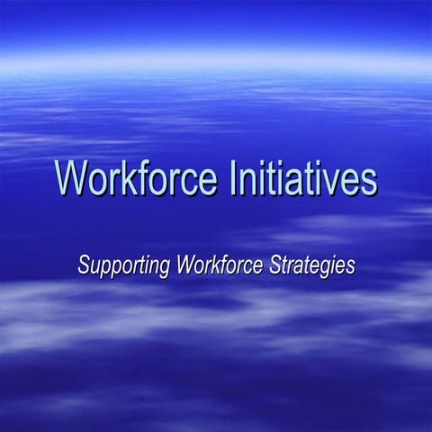 Workforce Initiatives Ppt