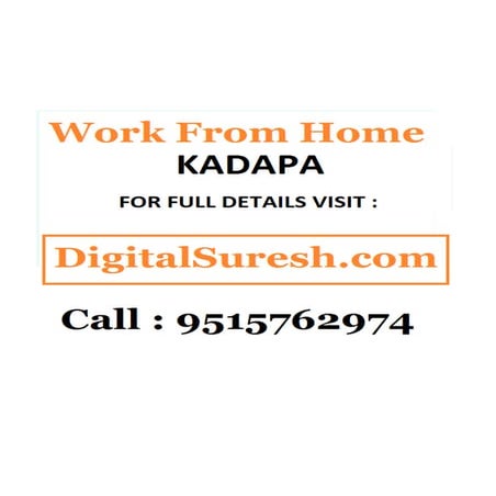 Work from home kadapa | PDF