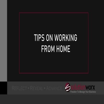 Tips On Working From Home | PPT