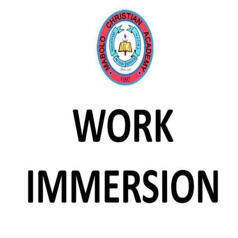 Work immersion | PPT