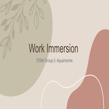 Work Immersion- G2_Aquamarine.pptx - Immersion | PPT