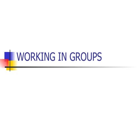 Working In Groups | PPT