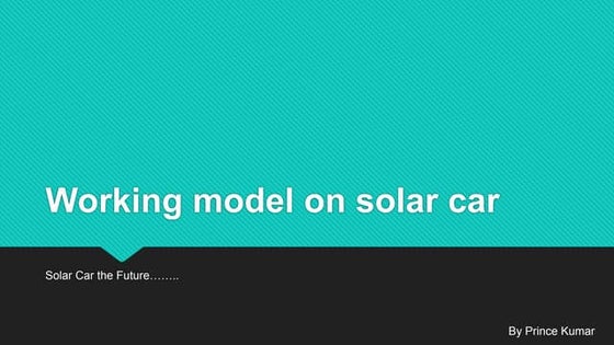 Solar Car Presentation | PPTX