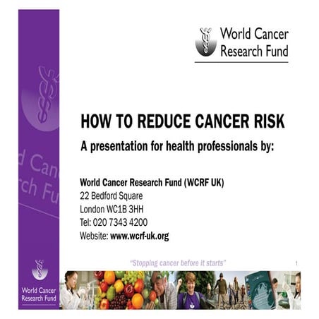 How to reduce cancer risk | PDF