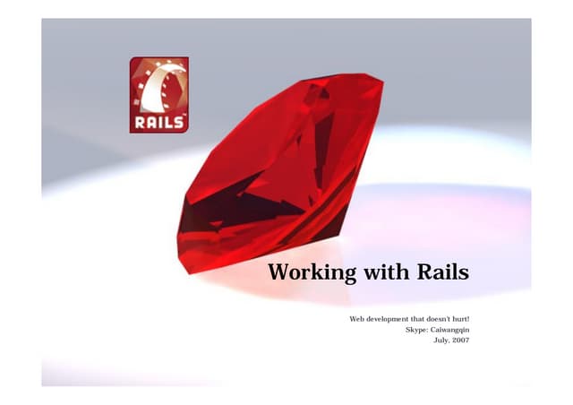 Working With Rails Pdf Programming Languages Computing