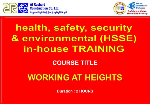 WORKING AT HEIGHT pptx | PPTX