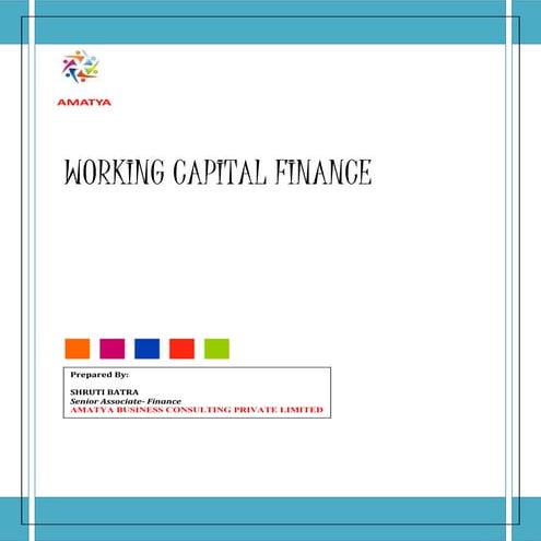 Working capital finance | DOCX