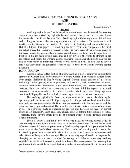 Literature review on working capital | ODT