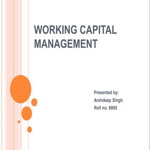 Working capital management | PPTX
