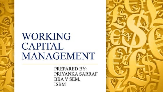 Working capital management ppt | PPT