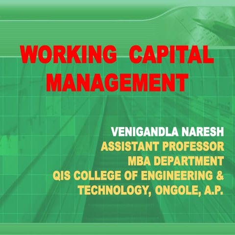 Working capital management ppt | PPTX