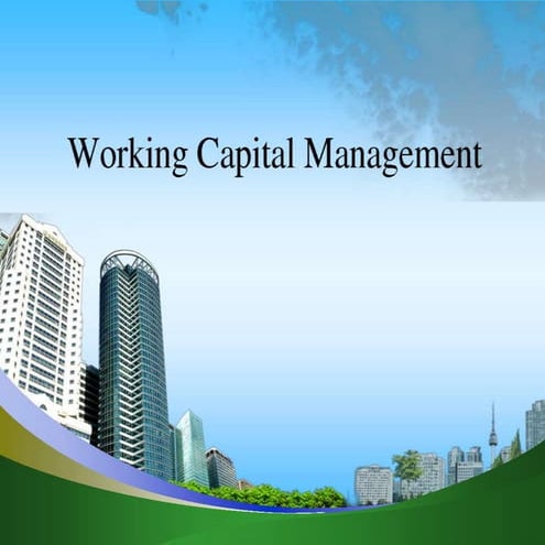 Working capital management | PDF