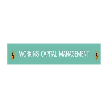 Working capital management | PDF