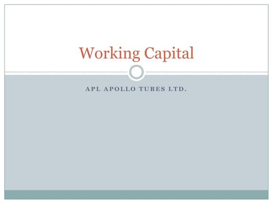Working capital management ppt | PPT