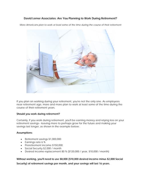 Retirement Planning 101 | Advisor World | PPT