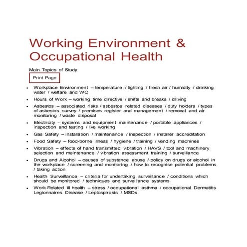 Working environment | DOCX