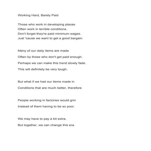 Working Hard, Barely Paid | DOCX