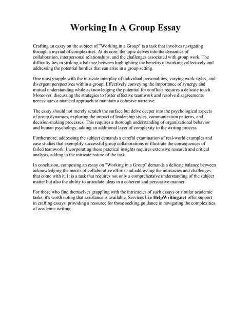 Group Dynamics Essay | PDF