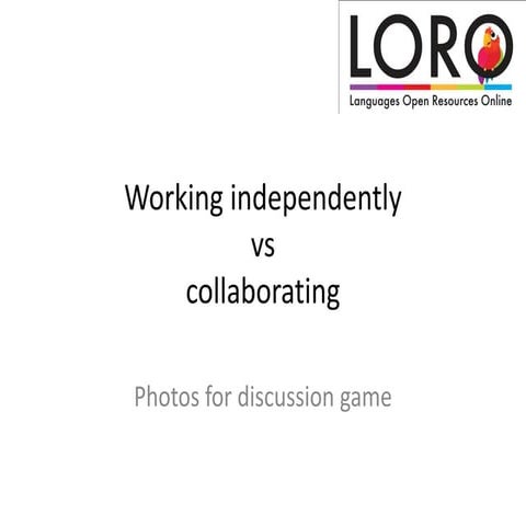 Working independently vs collaboration | PDF