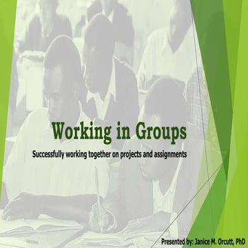 Working in Groups | PPTX