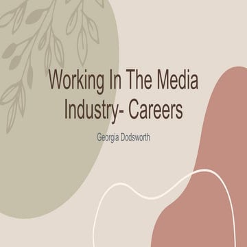 Working In The Media Industry- employment | PPT