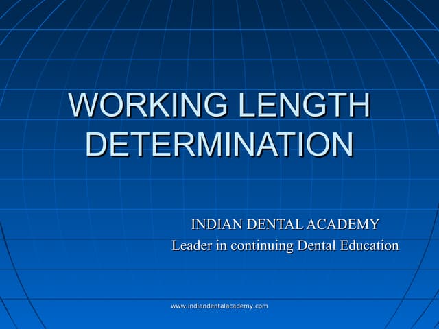 ELECTRONIC APEX LOCATOR (EAL) | PPTX