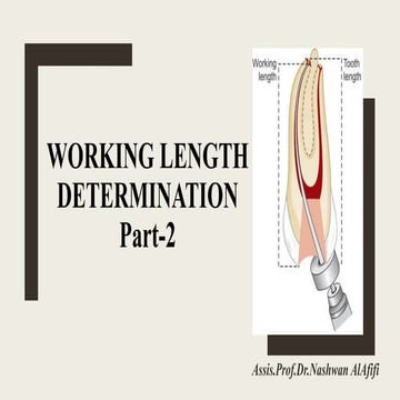Working length determination endodontist | PDF