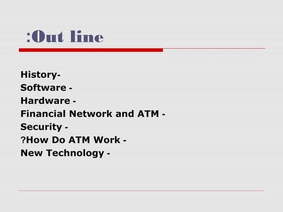 ATM and NDC Overview for eduction on ATM technology.pptx | Computing ...