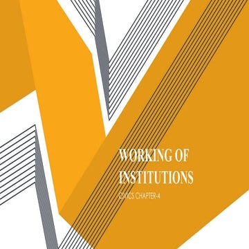Working of institutions | PDF