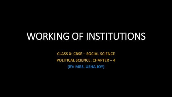 Class 7 -Political Science-Chapter 3-part 1-How the State Government ...
